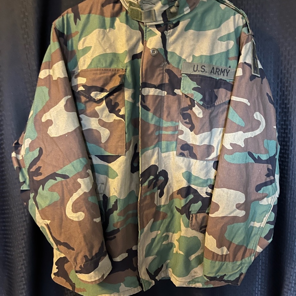 Authentic M65 Field Jacket Bdu Woodland Camouflage - Gem